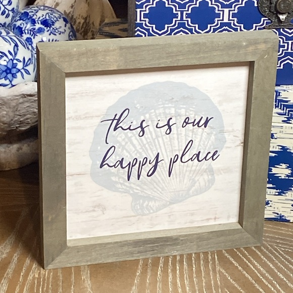 Accents | New Coastal Cottage Seashell This Is Our Happy Place Rustic ...